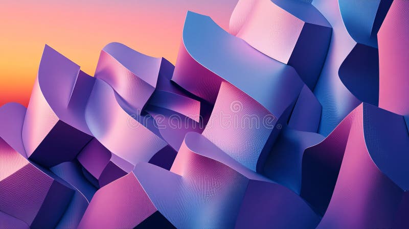 A Gradient Background with Abstract Geometric Shapes in 3D ...