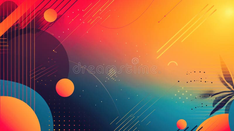 A Gradient Background with Abstract Shapes and Elements that Represent ...