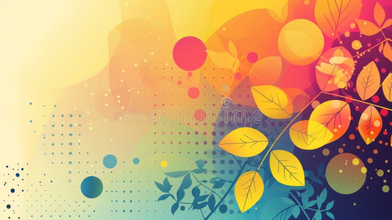 A Gradient Background with Abstract Shapes and Elements that Represent ...