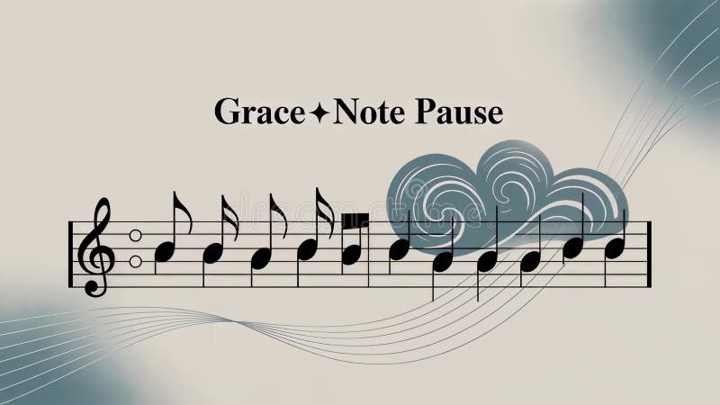 Grace Note Pause Musical Notes Animation on Gradient Background Stock ...
