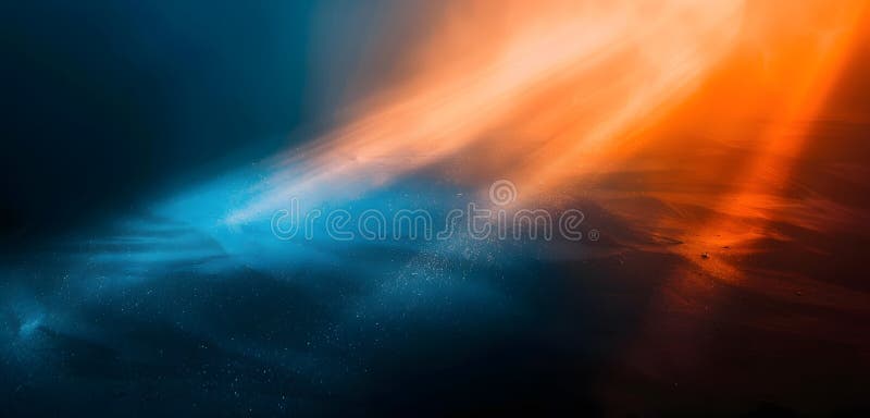 Abstract Blue Orange Gradient Background with Light Beam Stock ...