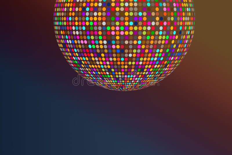 Gradient Background and a Colorful Disco Ball Stock Photo - Image of ...