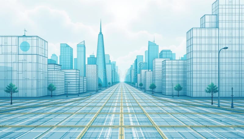 Gradient Background for Next Gen Urban Planning Visualizations Stock ...