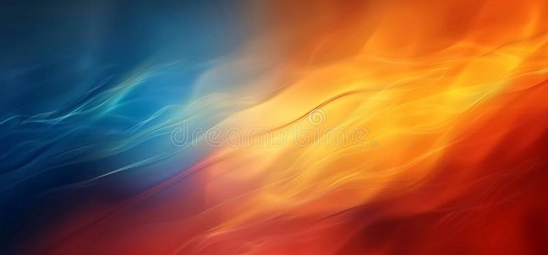 A Gradient Background with an Orange, Blue and Yellow Color, Blurred ...