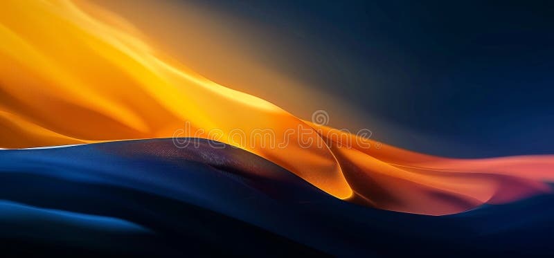 A Gradient Background with an Orange, Blue and Yellow Color, Blurred ...