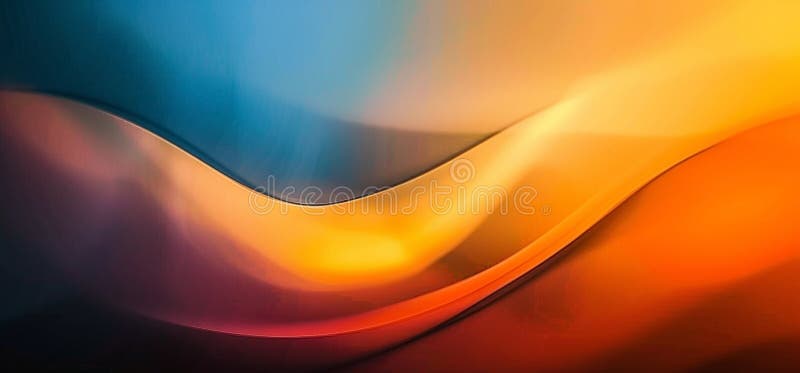 A Gradient Background with an Orange, Blue and Yellow Color, Blurred ...