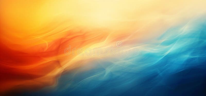 A Gradient Background with an Orange, Blue and Yellow Color, Blurred ...
