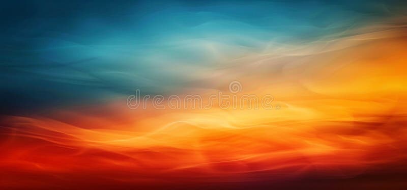 A Gradient Background with an Orange, Blue and Yellow Color, Blurred ...