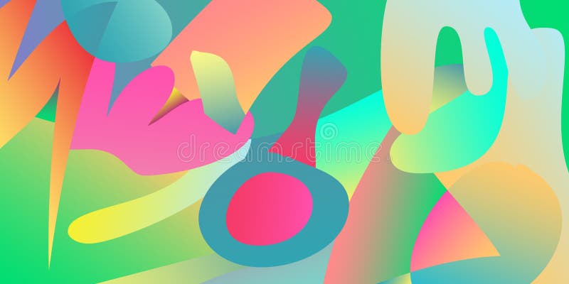 Gradient Background Set Abstract Summer Color Pop Stock Vector ...