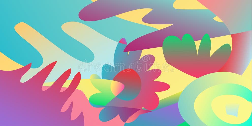 Gradient Background Set Abstract Summer Color Pop Stock Vector ...