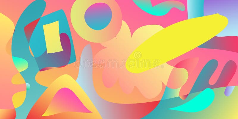 Gradient Background Set Abstract Summer Color Pop Stock Vector ...