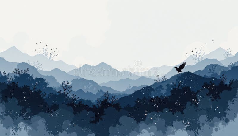 Gradient Background for Story Driven Visual Novels Stock Illustration ...