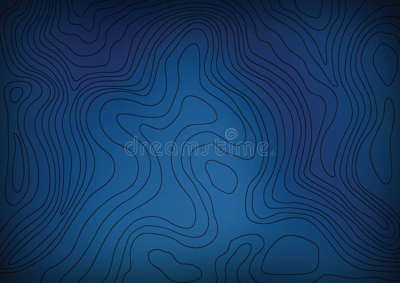 Blue Background with Gradient and Topographic Lines Stock Vector ...