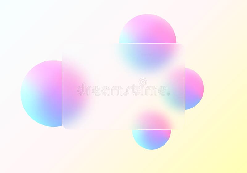 Gradient Background and Transparent Glass Partition with Floating ...