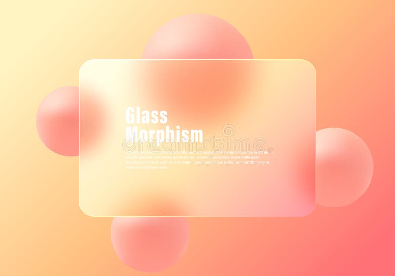 Gradient Background, Transparent Glass Partition and Floating Spheres ...