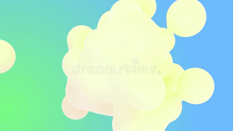 Gradient Background with Yellow Morphing Shapes Metaballs on Green Blue ...