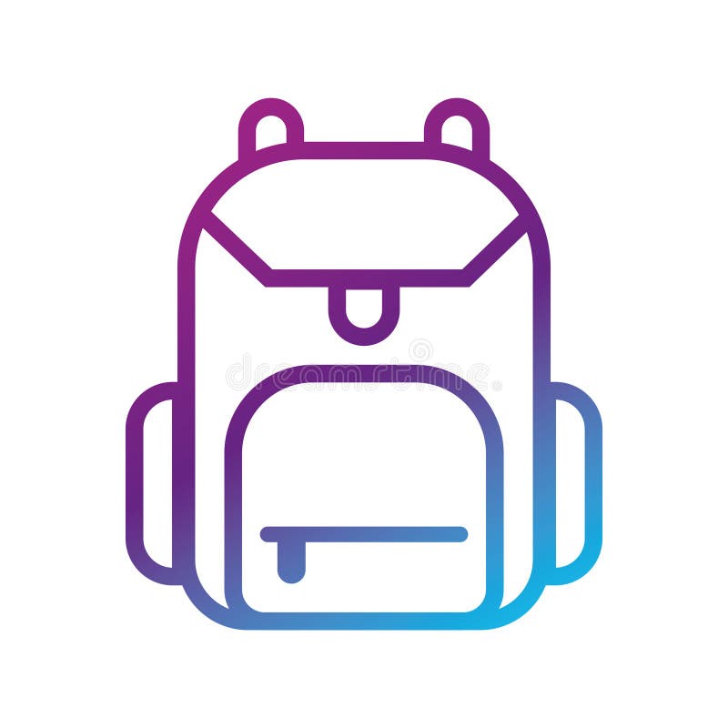 Gradient Backpack Icon in Purple and Blue Tones Vector Stock Vector - Illustration of isolated ...