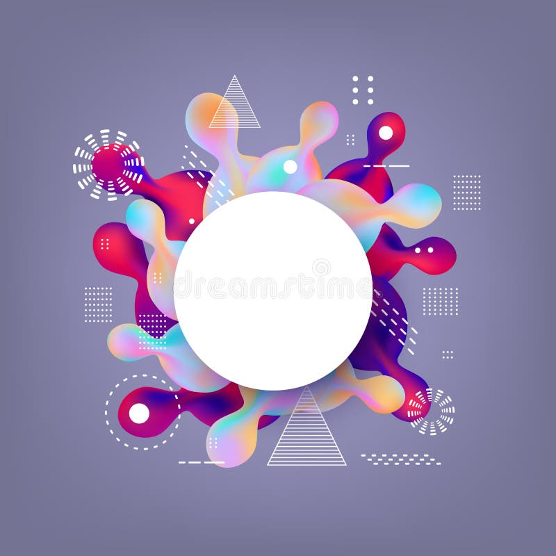 Gradient Banner with Bright Colorful Rounded Shapes and Textures ...