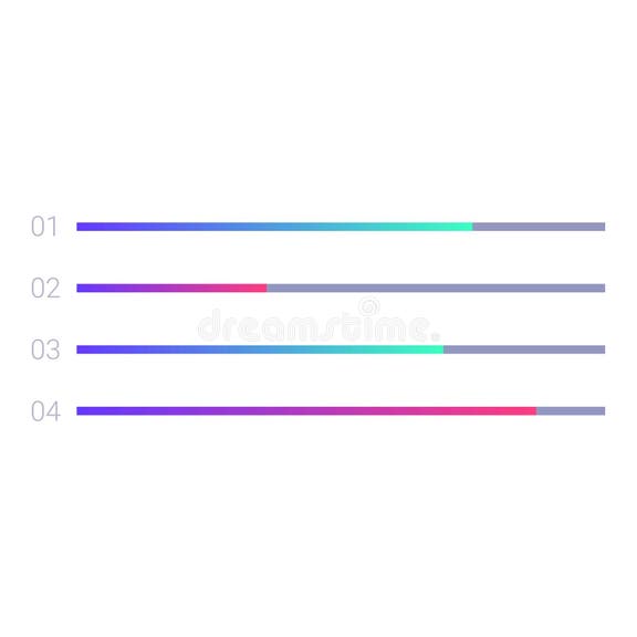 Minimalist Chart Showing Progress with Gradient Bars Stock Vector ...