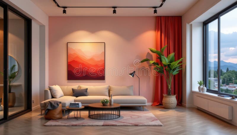 Gradient Based on Contemporary Gallery Lighting, Canvas Cream ...