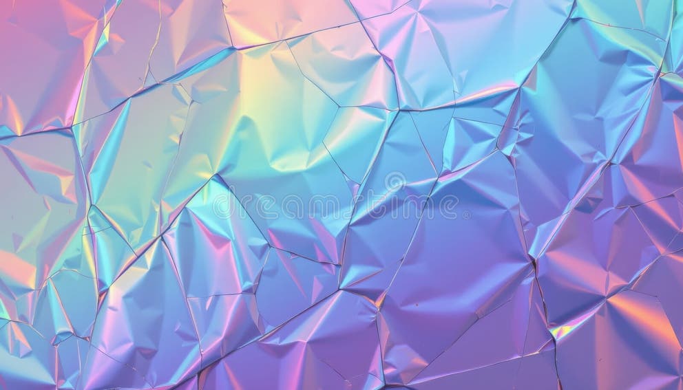 Gradient Based on Holographic Foil Refraction, Cool Pink, Mint, and ...