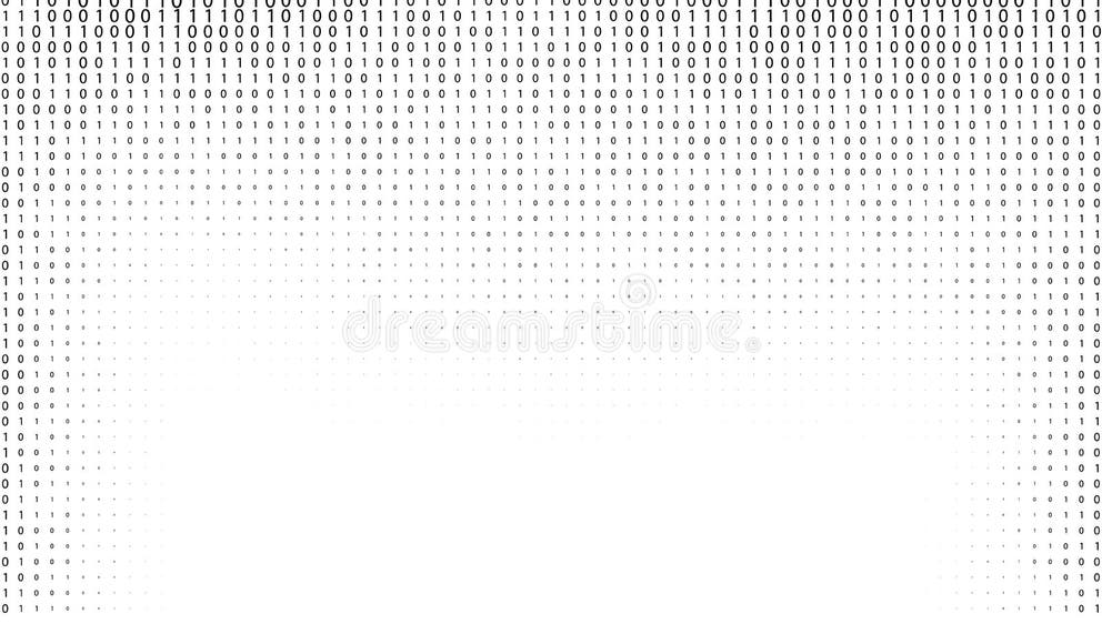 Gradient Binary Code Digits Background Stock Vector Illustration Of Futuristic Computer