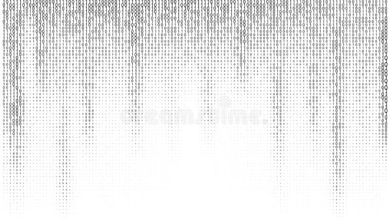 Gradient Binary Code Digits Background Stock Illustration