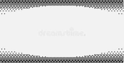 Gradient Bitmap Pixelated Frame Border. Background with Halftone Effect ...