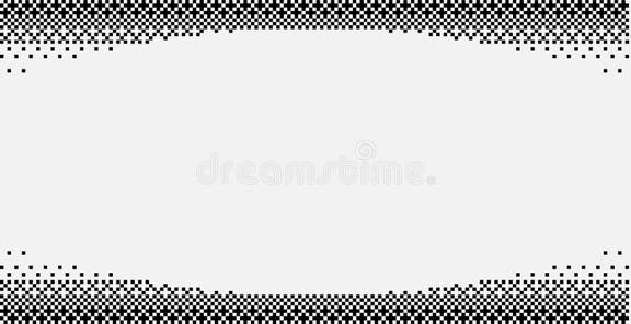 Gradient Bitmap Pixelated Frame Border. Background with Halftone Effect ...