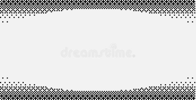 Gradient Bitmap Pixelated Frame Border. Background with Halftone Effect ...