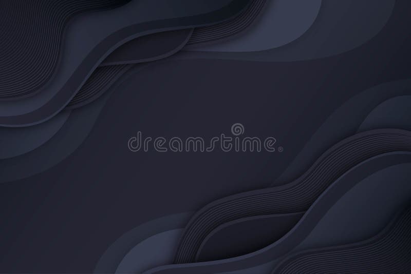 Gradient Black Background with Wavy Lines Vector Design Stock Vector ...