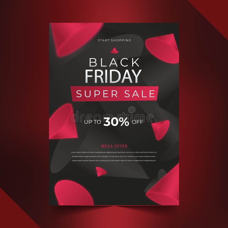 Gradient Black Friday Vertical Poster Template Vector Design ...