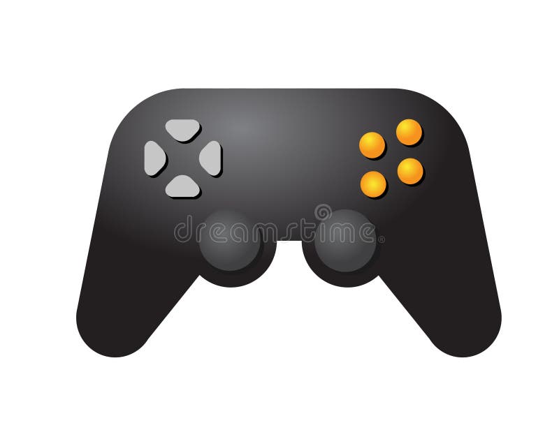 Black and Red Game Joypad Controller Icon Stock Illustration ...