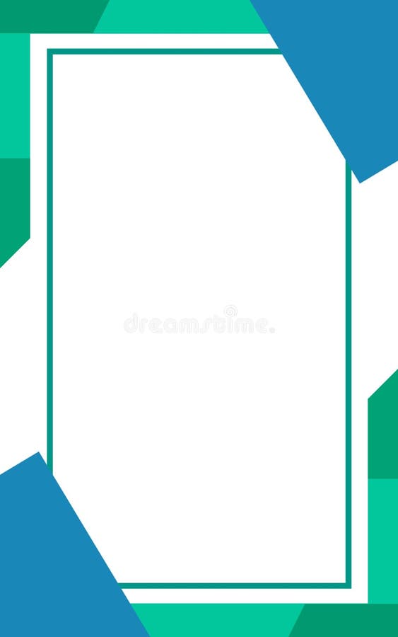 Gradient Blue Green Border Poster Frame Background Template Stock ...