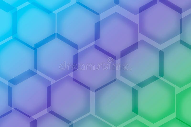 Gradient Blue and Green Hexagon Shape Pattern for Background Stock ...