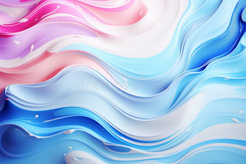 Gradient Blue and Mother of Pearl Pink Background with Flowing Liquid ...