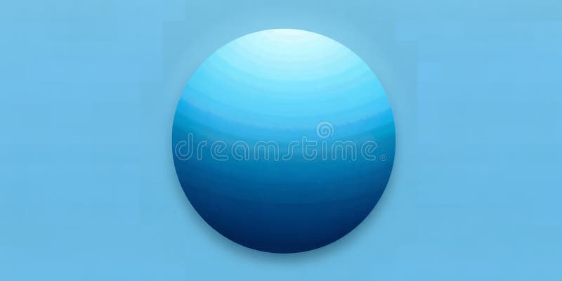A Gradient Blue Sphere Centered on a Light Blue Background with Soft ...