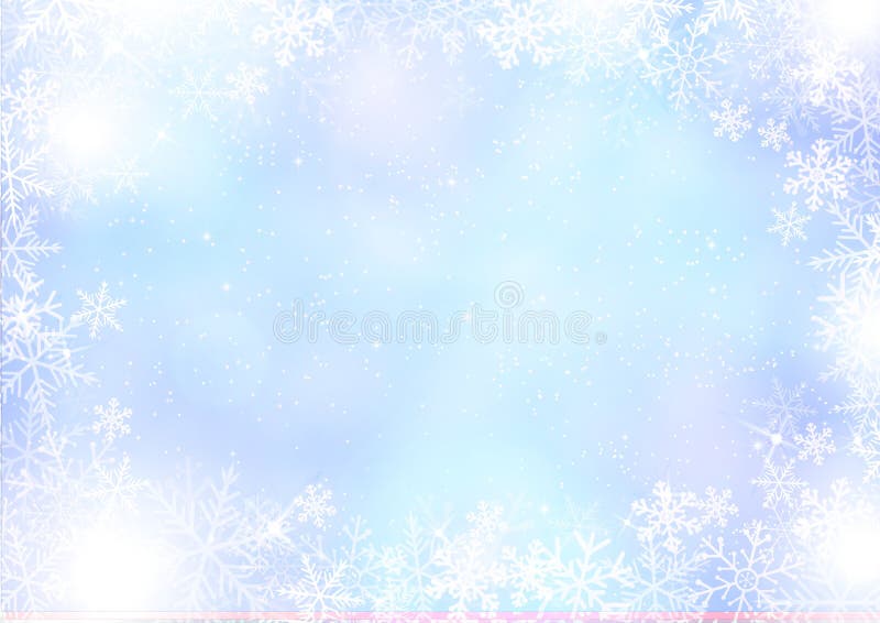 Gradient Blue Winter Square Banner Background with Snowflake Stock ...