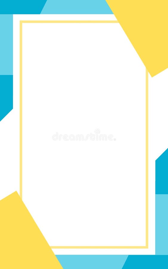 Gradient Blue and Yellow Border Poster Frame Background Template Stock ...