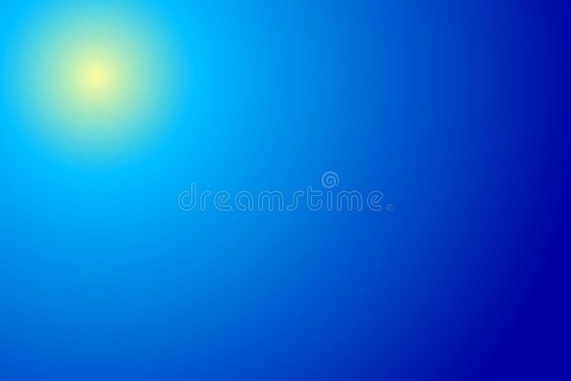 Gradient Blue Yellow, Sun and Sky, Large Dimension Stock Illustration ...