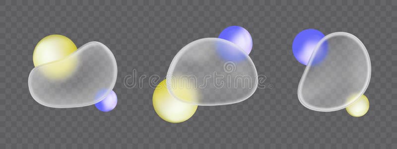 Gradient Blur Glass Morphism 3d Vector Effect with Blob Shape. Abstract ...