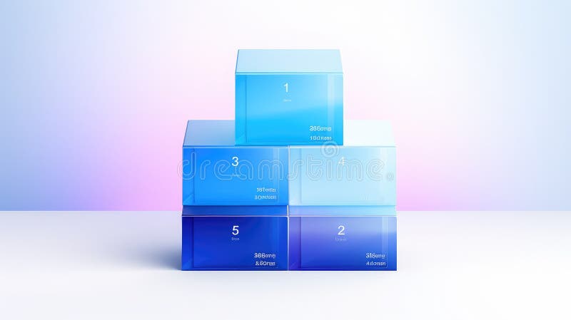 Gradient 5 box infographic stock illustration. Illustration of data ...