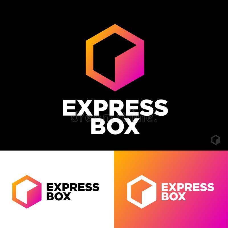 Gradient Box Symbol with Arrow. Delivery Company Icon. Postal Service ...