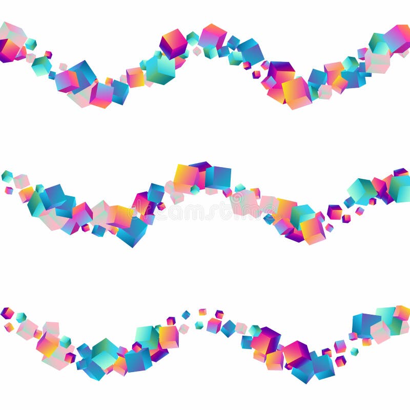 Gradient Box Vector White Background. Holographic Stock Vector ...