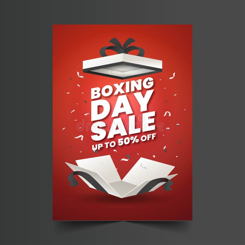 Gradient Boxing Day Vertical Sale Poster Template Abstract Design ...