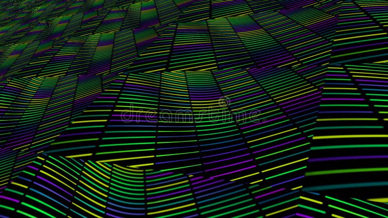 Gradient Bright Color Led Illuminated Mosaic Plaid Pattern. Animation ...