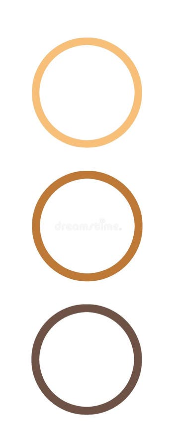 Gradient Brown Circle Set for Design Elements, UI Indicators, or Skin Tone Palette Illustration ...