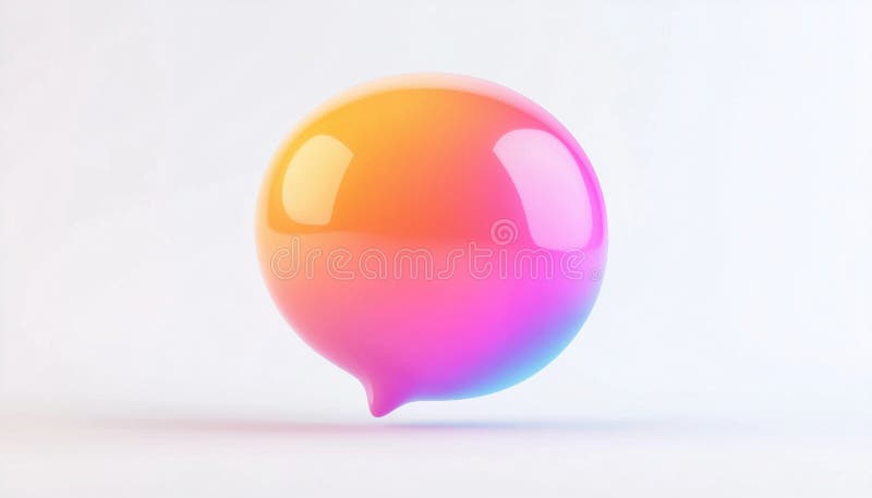 Gradient Bubble Communication Logo Template with Various Color Options for Customization Stock ...
