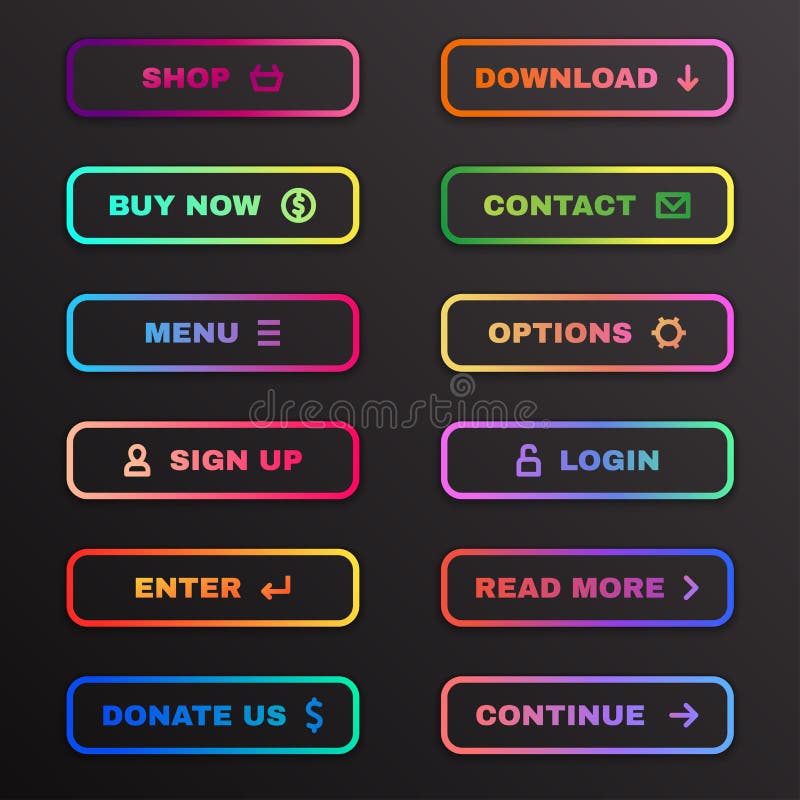 Gradient Button. Rectangular Open Now Button , Icon Colorful Gradients ... Gradient Button. Rectangular Open Now Button , Icon Colorful Gradients ...