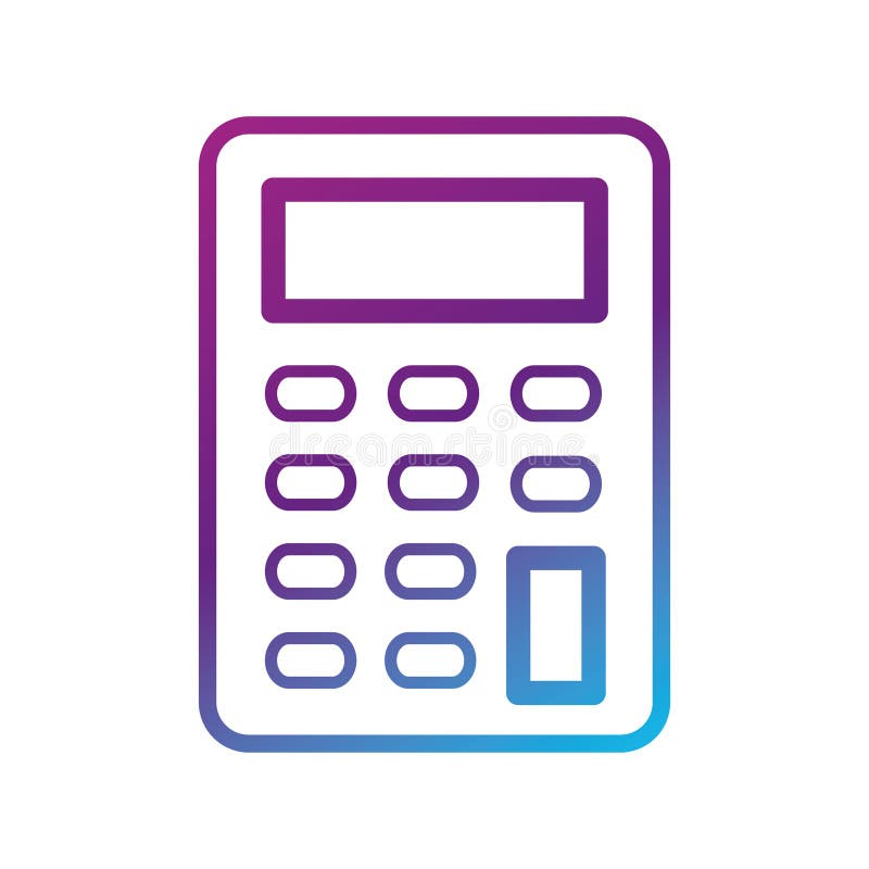 Gradient Calculator Icon in Purple and Blue Tones Vector Stock Vector ...